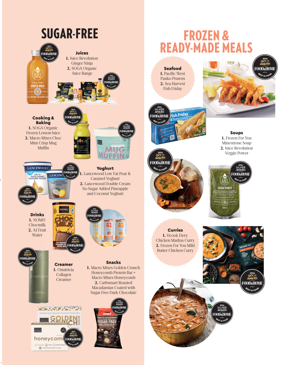 F&H Awards 2024 : Best in sugar-free + frozen and ready-made meals ...